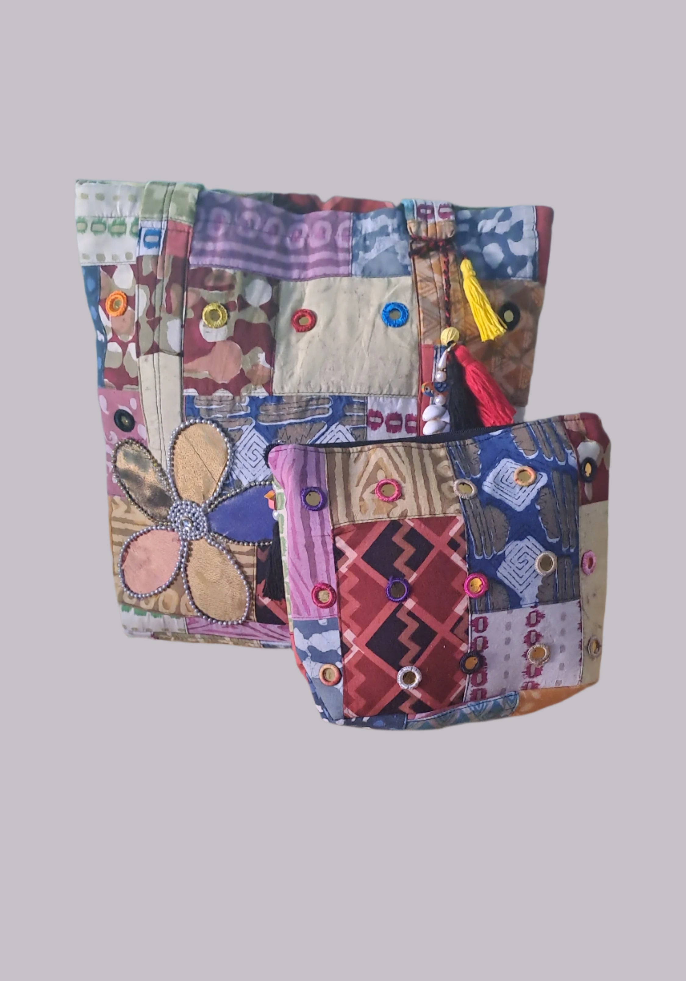 Tote bag with a multipurpose pouch – Mogli Handicrafts